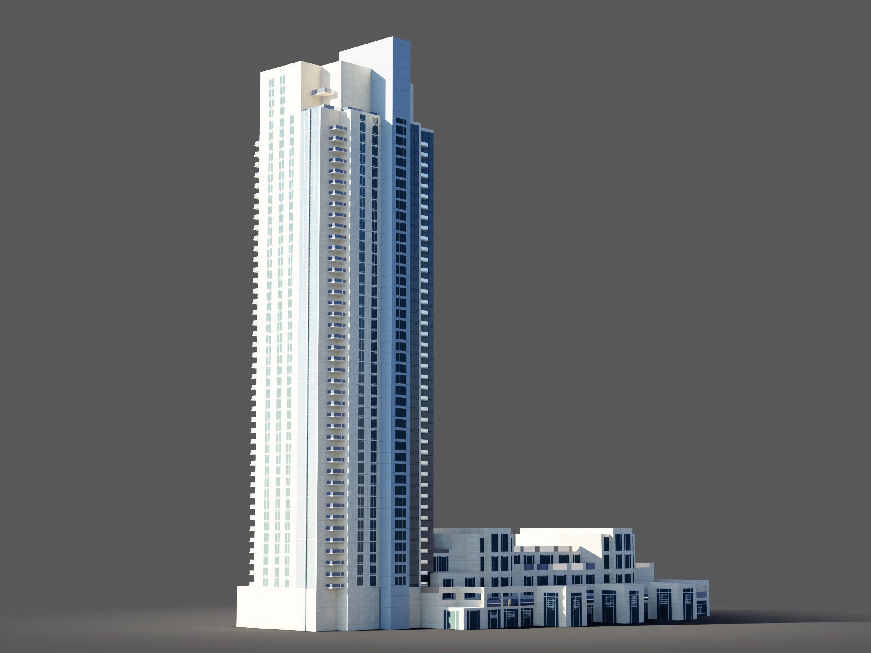 The Residences Tower 1 - Dubai 3D model | CGTrader