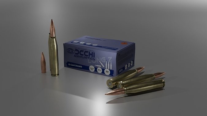 408 Chey Tac Ammo and Ammobox 3D model | CGTrader