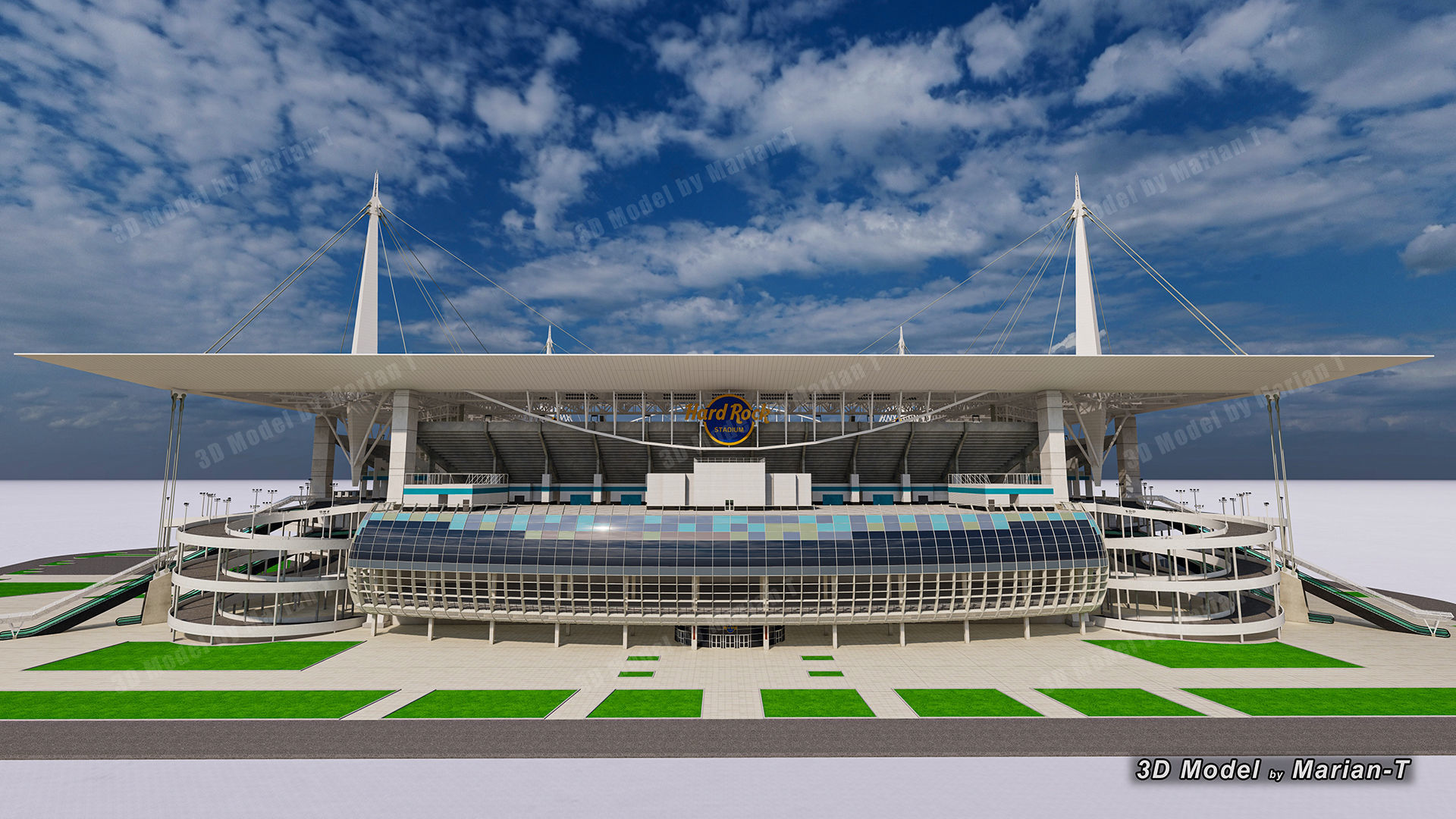 3D model Hard Rock Stadium Miami-Florida USA VR / AR / low-poly | CGTrader