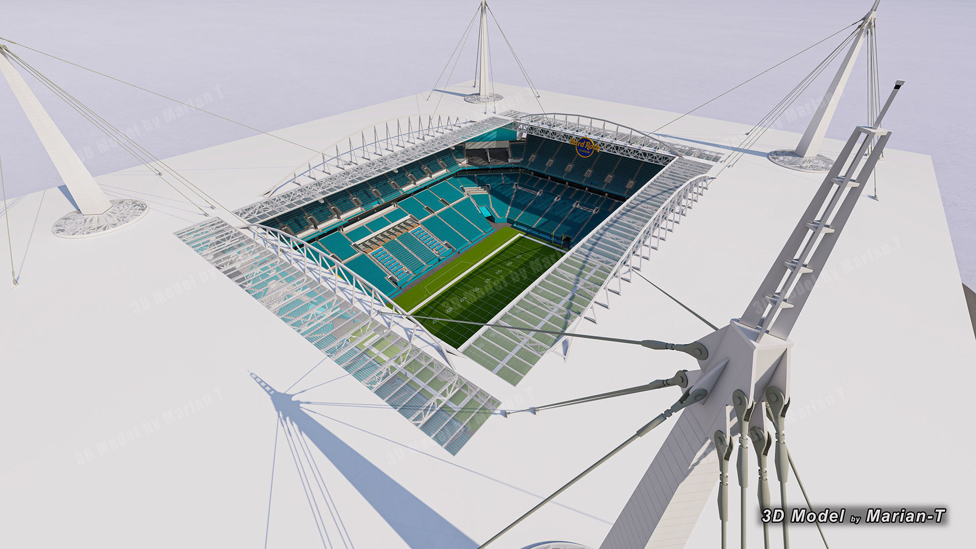 3D model Hard Rock Stadium Miami-Florida USA VR / AR / low-poly | CGTrader