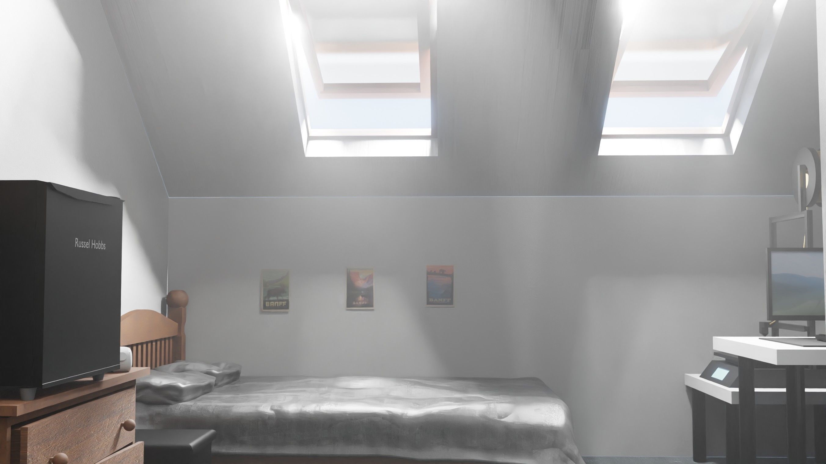 Attic Render 3D model animated | CGTrader