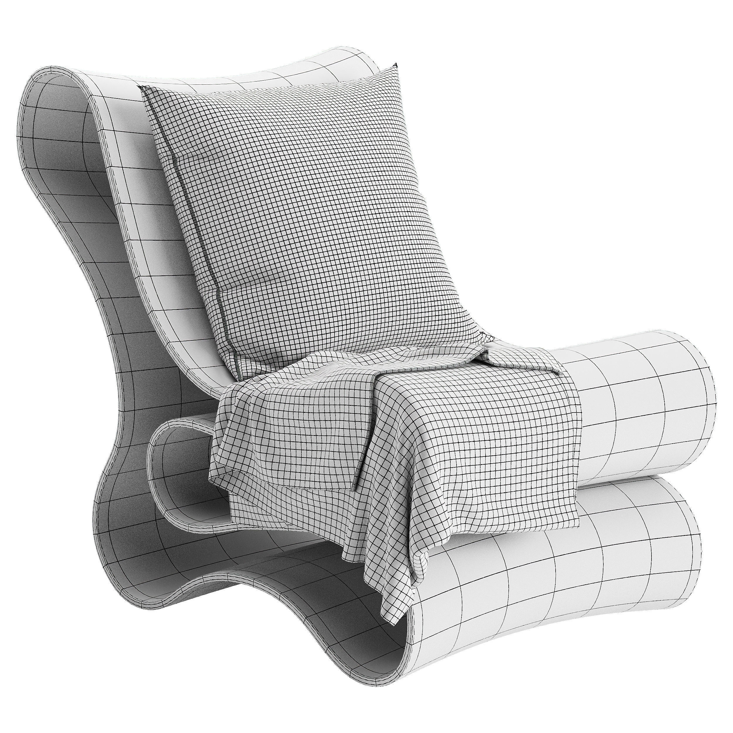 3D model Reform Lounge Chair Wood VR / AR / low-poly | CGTrader