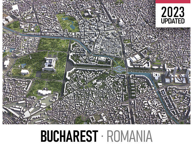 3D model Bucharest - 3D City VR / AR / low-poly | CGTrader