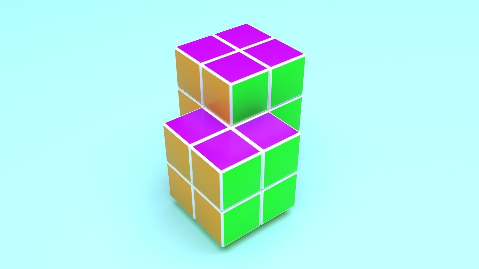 Double Cubes Set 3D model | CGTrader