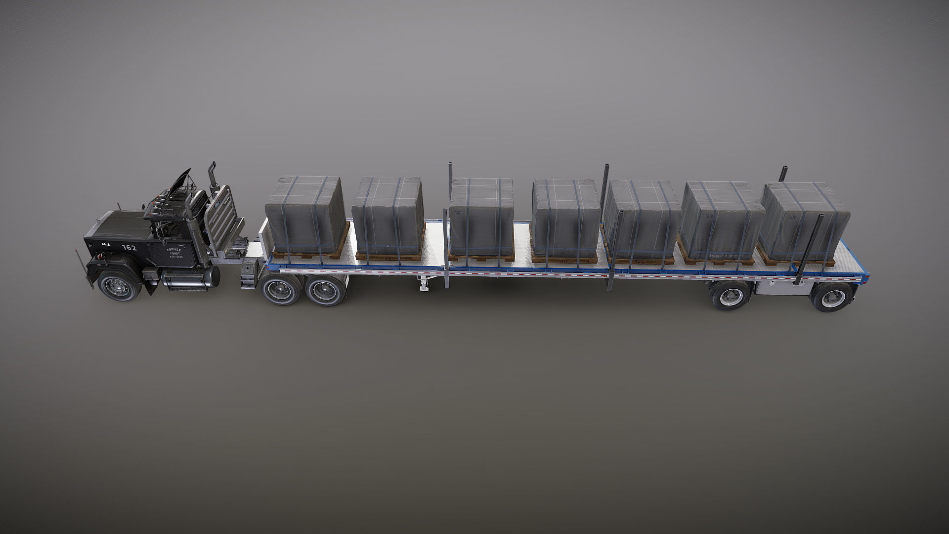 3D model SuperLiner flatbed trailer VR / AR / low-poly | CGTrader