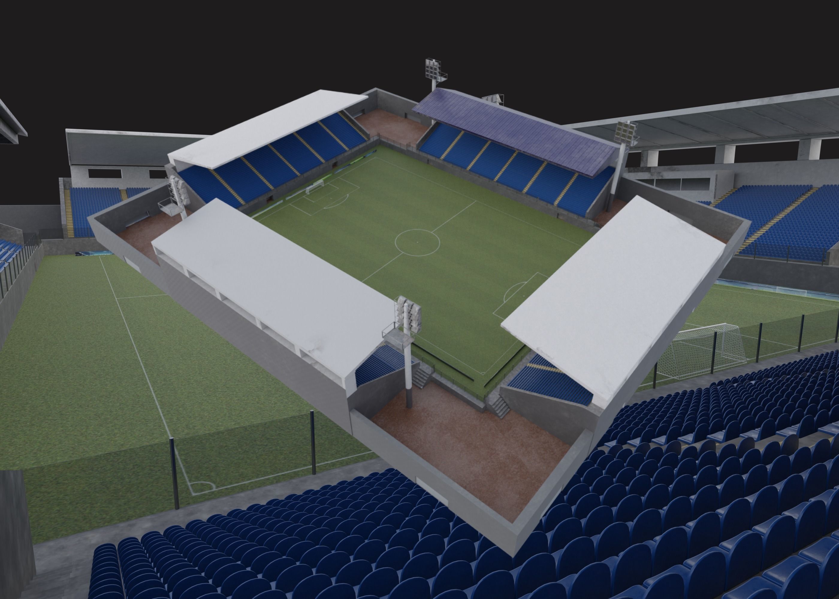 3D model Traditional stadium- Soccer VR / AR / low-poly | CGTrader