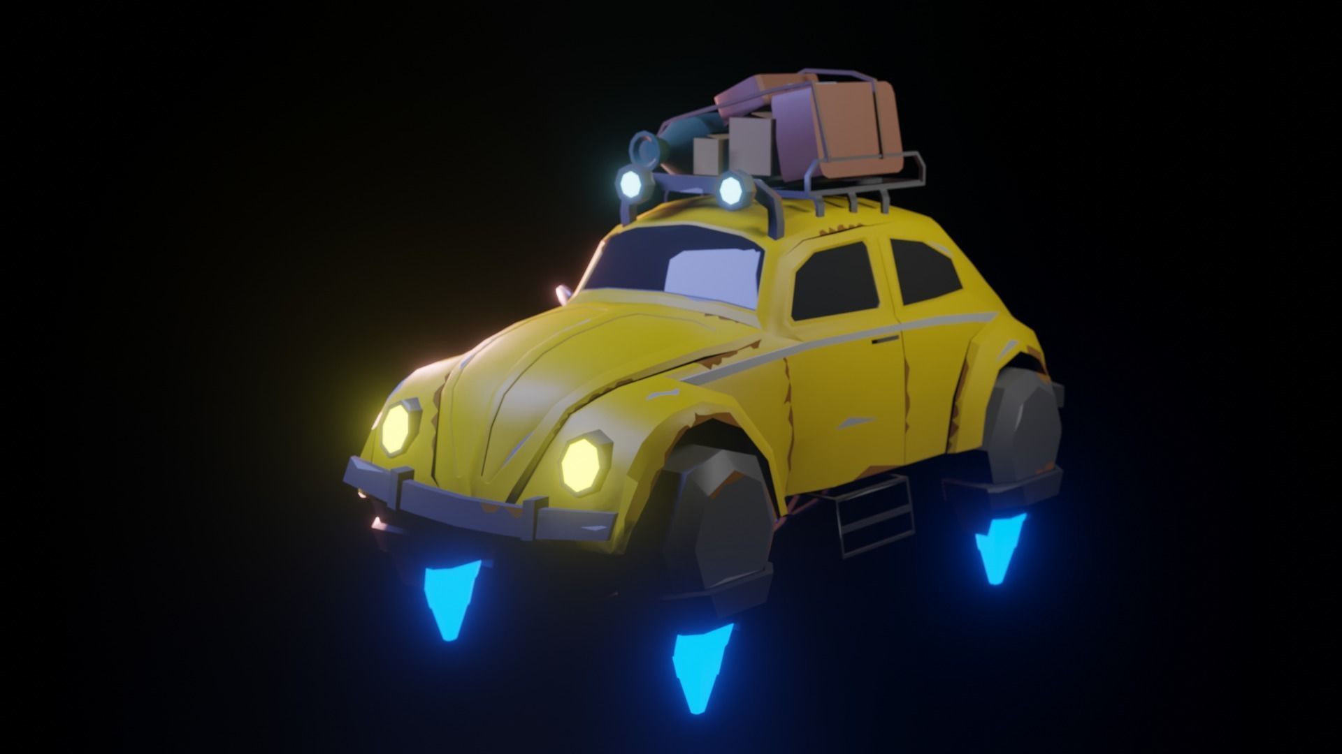 beetle car stylized free 3D model | CGTrader