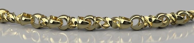 Acorn link with a twist 3D model 3D printable | CGTrader