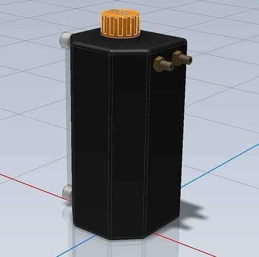 Mocal Oil Cath Tank 3 Litre 1-24 and 1-18 3D model 3D printable | CGTrader