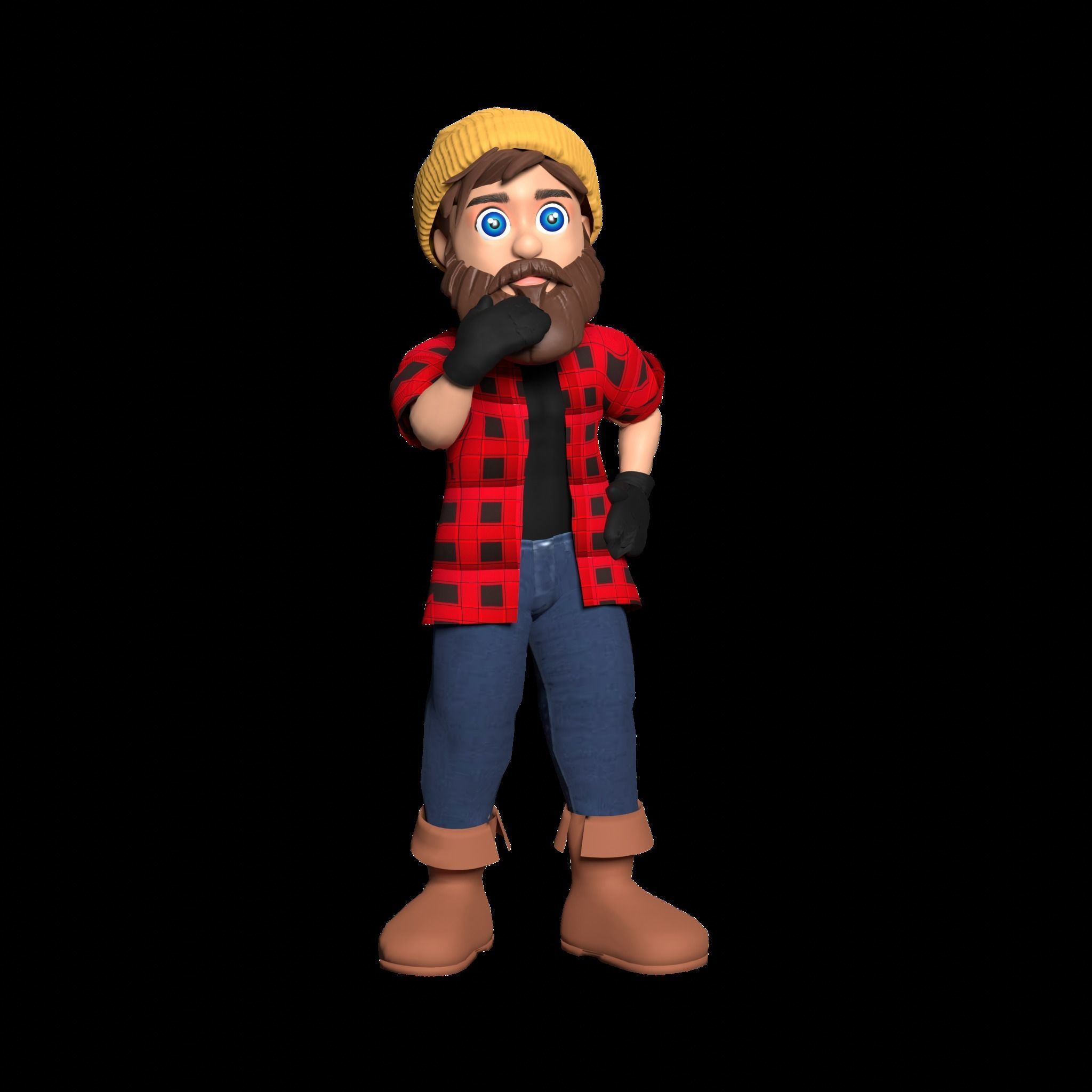 3D model Woodcutter Lumberjack VR / AR / low-poly | CGTrader
