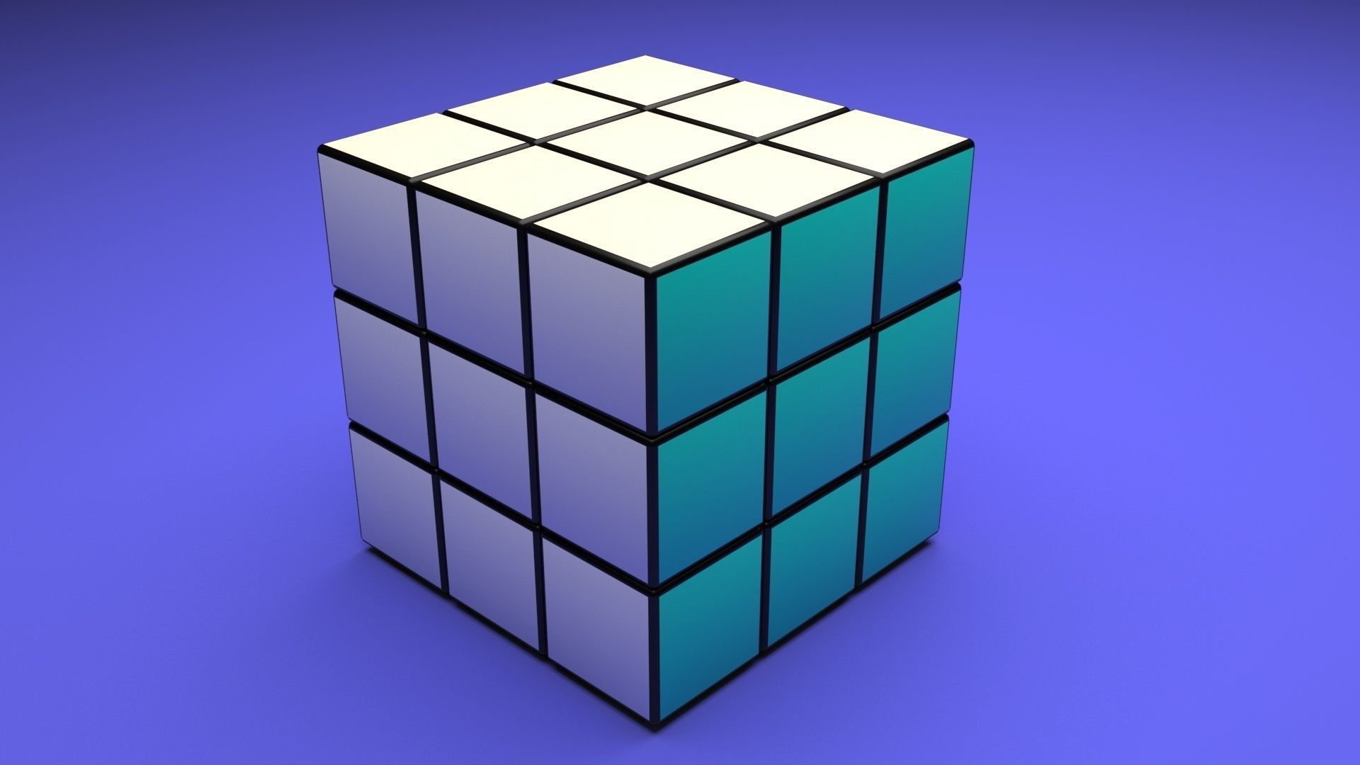 CMYK Colored Rubiks Cubes 3D model | CGTrader