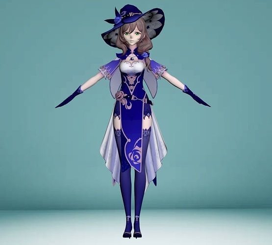 3D model Lisa girl VR / AR / low-poly | CGTrader