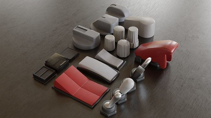 3D model Airplane cockpit buttons VR / AR / low-poly | CGTrader