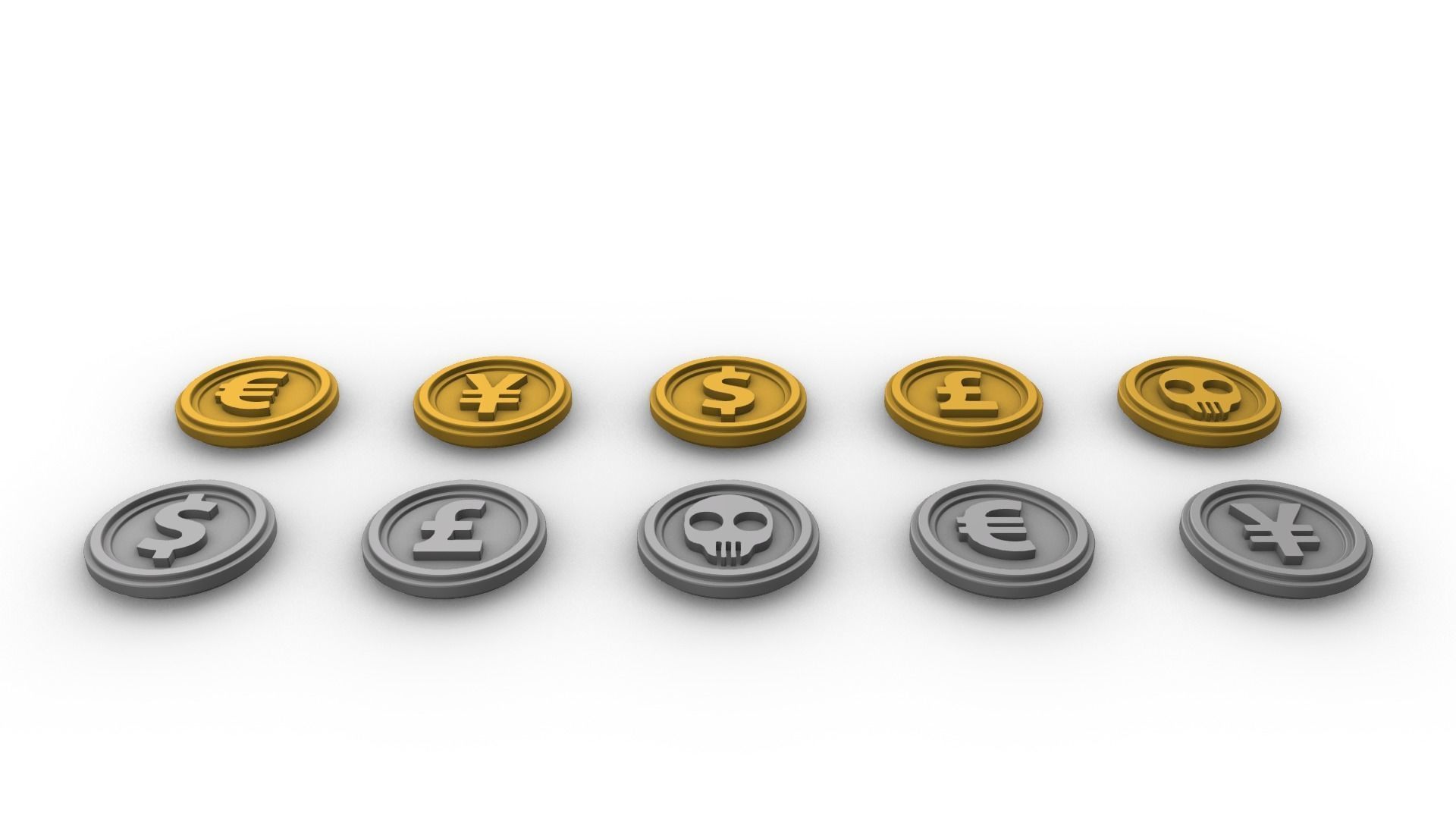 Pirates Coins Treasure 3D model 3D printable | CGTrader