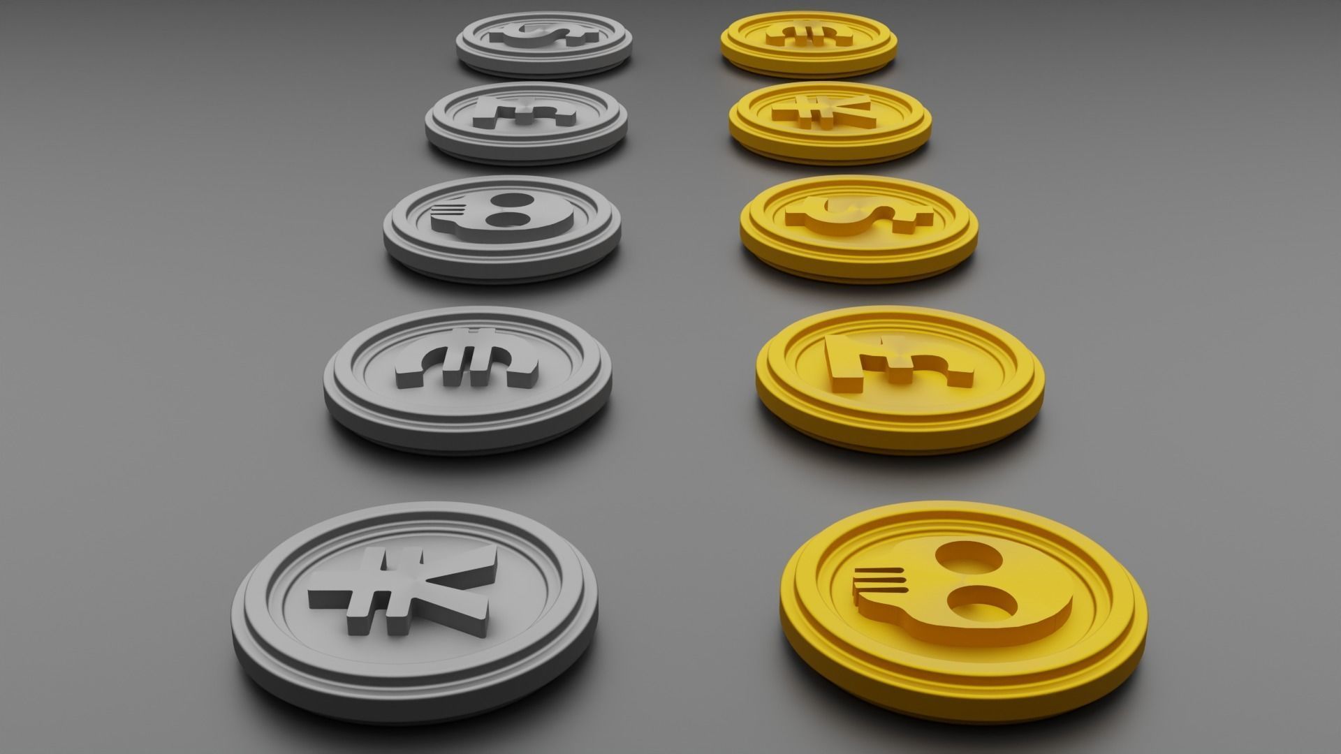 Pirates Coins Treasure 3D model 3D printable | CGTrader