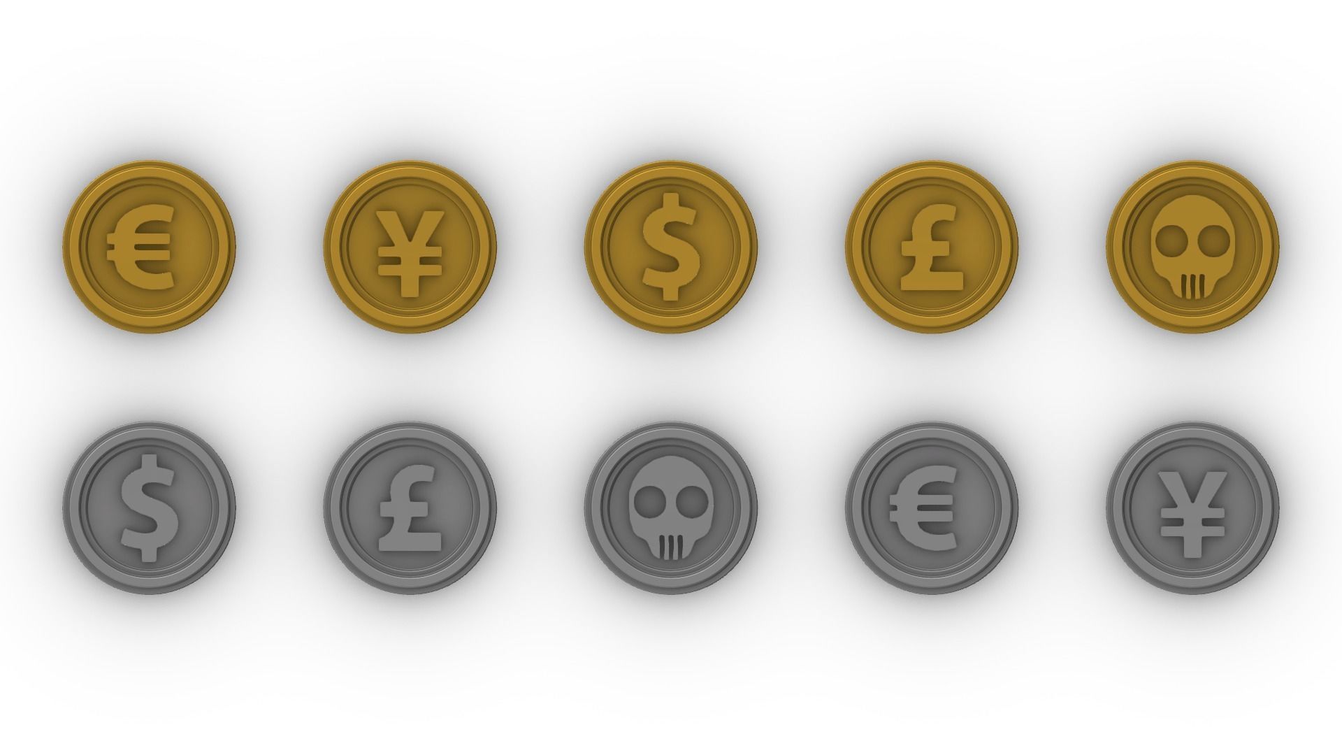 Pirates Coins Treasure 3D model 3D printable | CGTrader