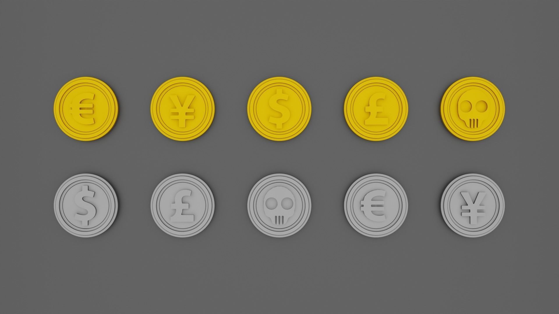 Pirates Coins Treasure 3D model 3D printable | CGTrader
