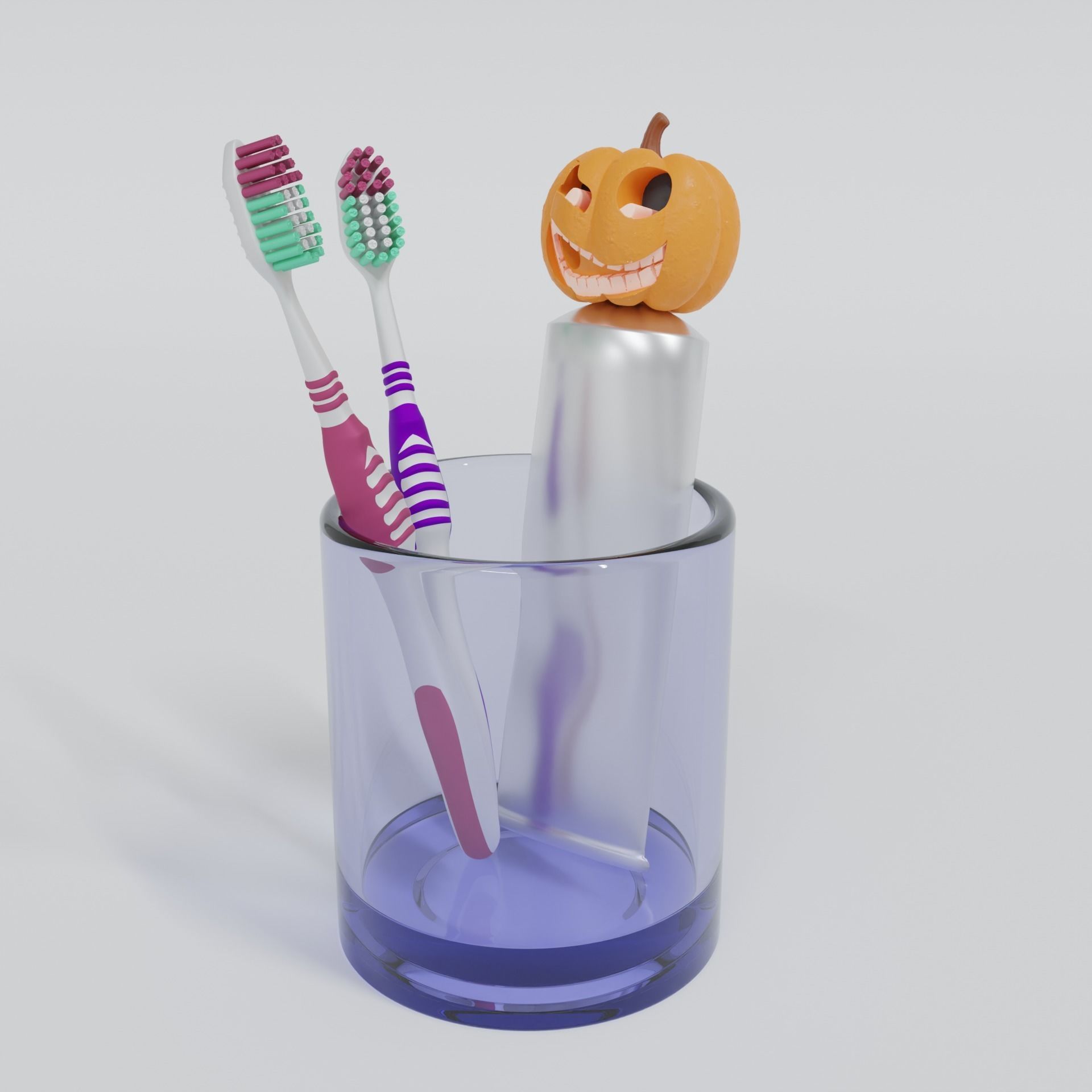 Pumpkin toothpaste cap 3D model 3D printable | CGTrader