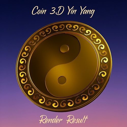 Yin Yang PBR Coin 3D 3D model | CGTrader