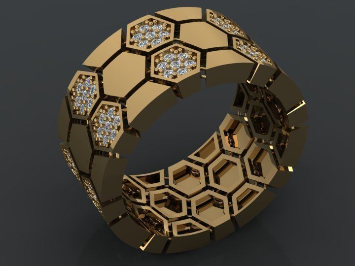 Hexa Moving Ring 3D model 3D printable | CGTrader