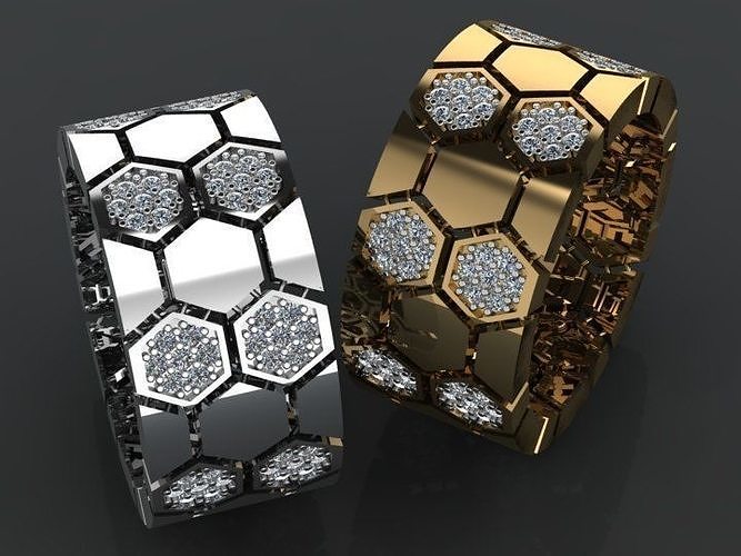 Hexa Moving Ring 3D model 3D printable | CGTrader