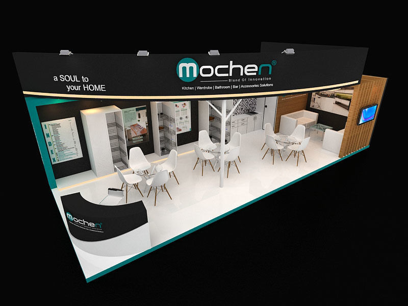 3D model 10 mtr x 4 mtr Exhibition stand VR / AR / low-poly | CGTrader