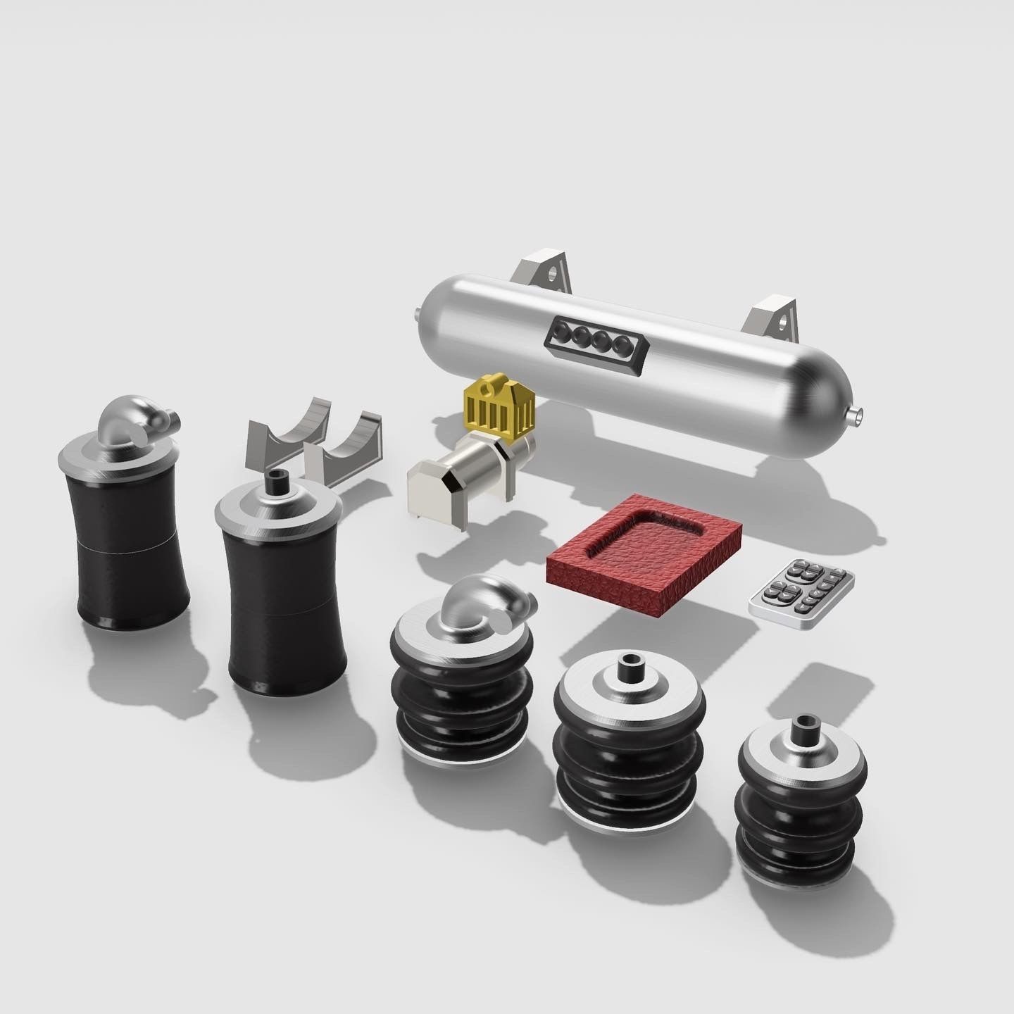 Complete Airbag setup for cars with options 3D model 3D printable ...