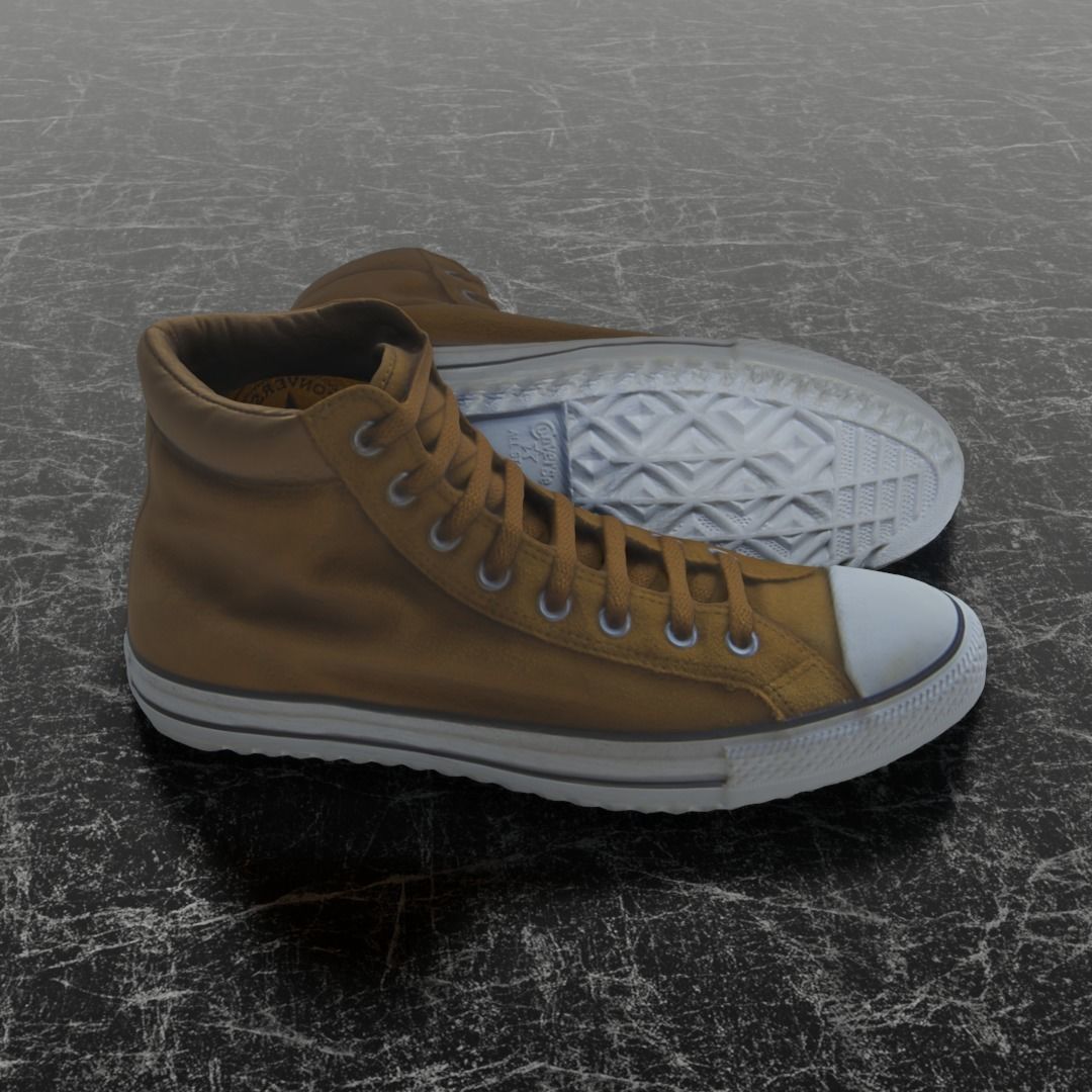 3D model CONVERSE 3D SHOES - BROWN VR / AR / low-poly | CGTrader
