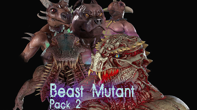 3D model Beast Mutant Pack 2 VR / AR / low-poly | CGTrader