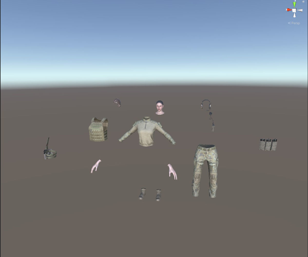 3D model Female Soldier Unity VR / AR / low-poly | CGTrader