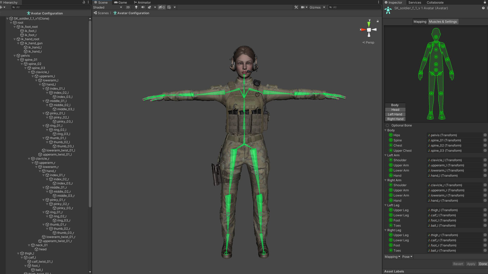 3D model Female Soldier Unity VR / AR / low-poly | CGTrader