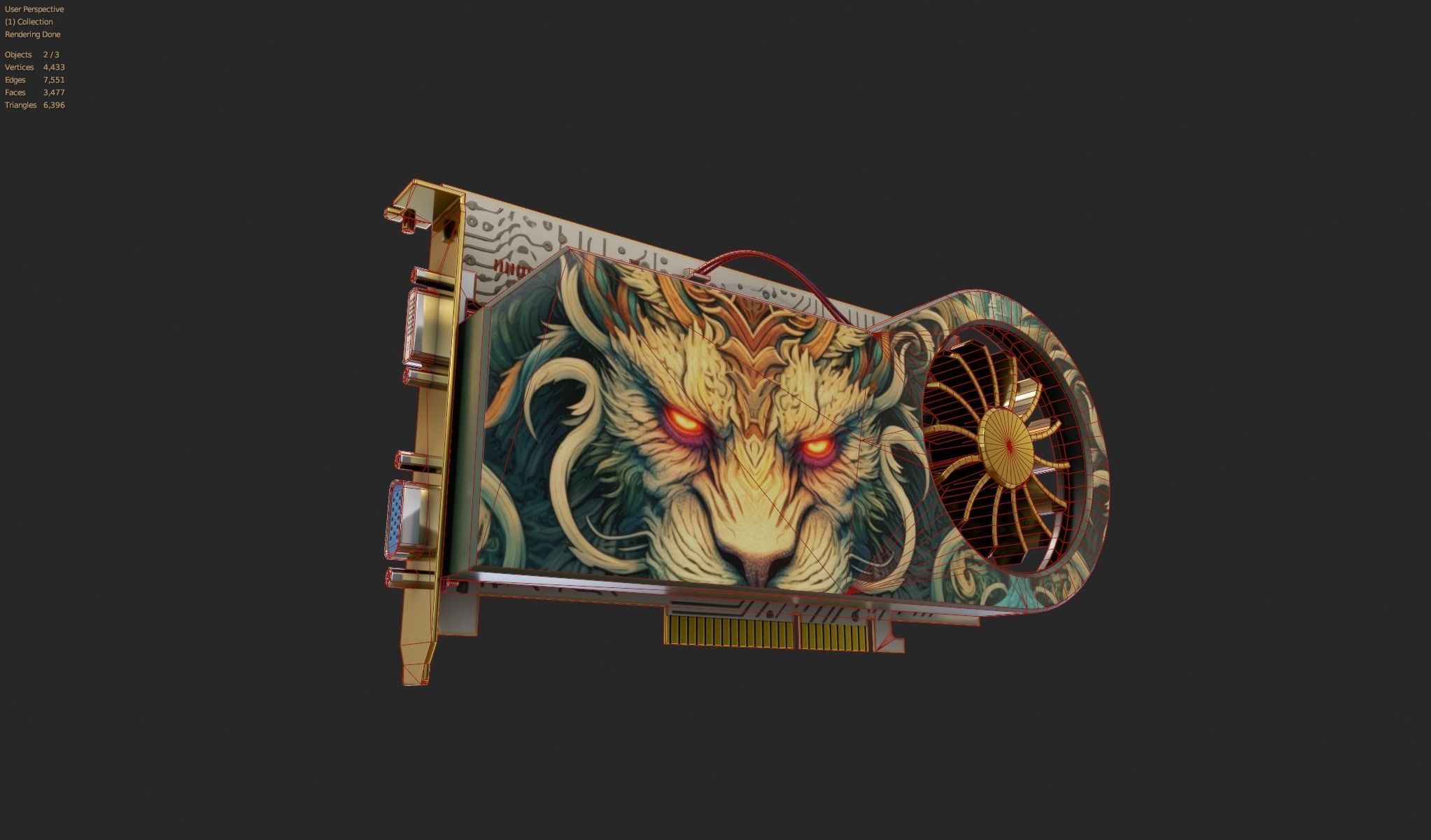 3D model beast vga gpu video card theme graphics card computer part VR ...