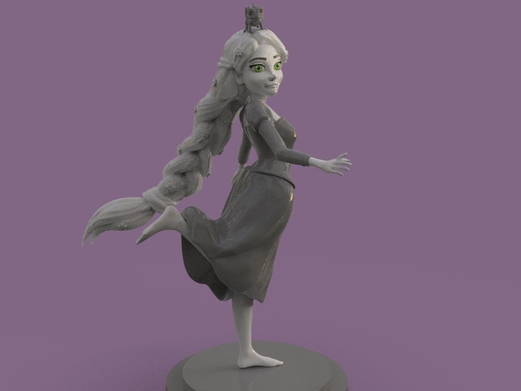 Rapunzel 3D model 3D printable | CGTrader