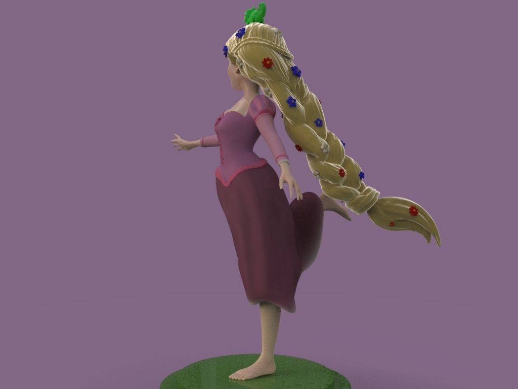 Rapunzel 3D model 3D printable | CGTrader