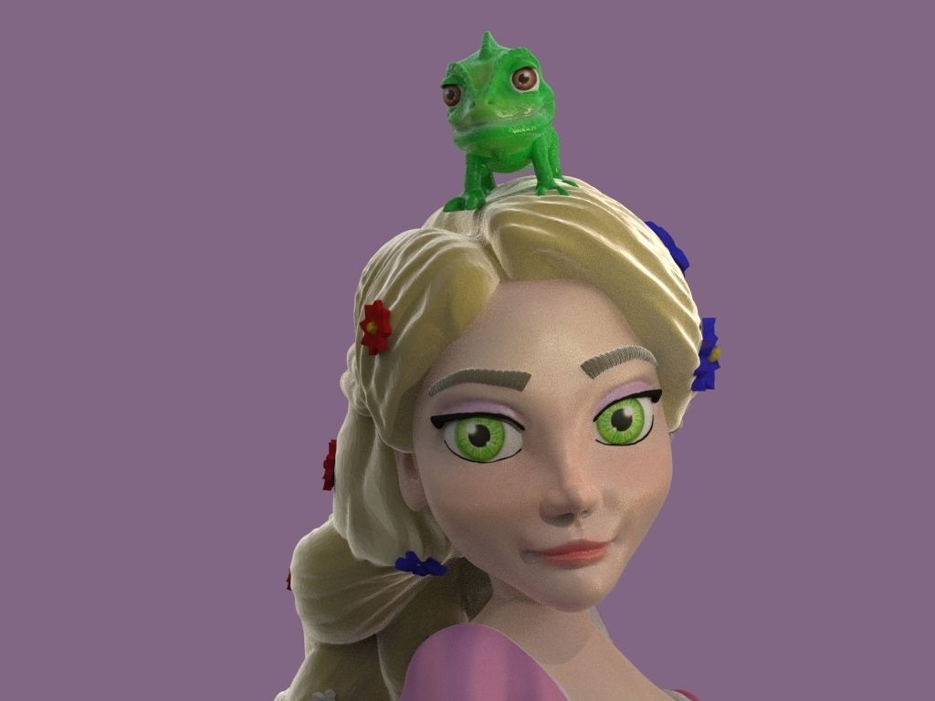 Rapunzel 3D model 3D printable | CGTrader
