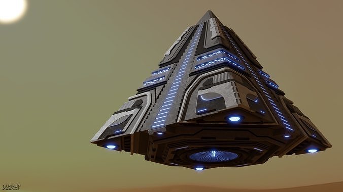 Pyramid Spaceship 3D model | CGTrader