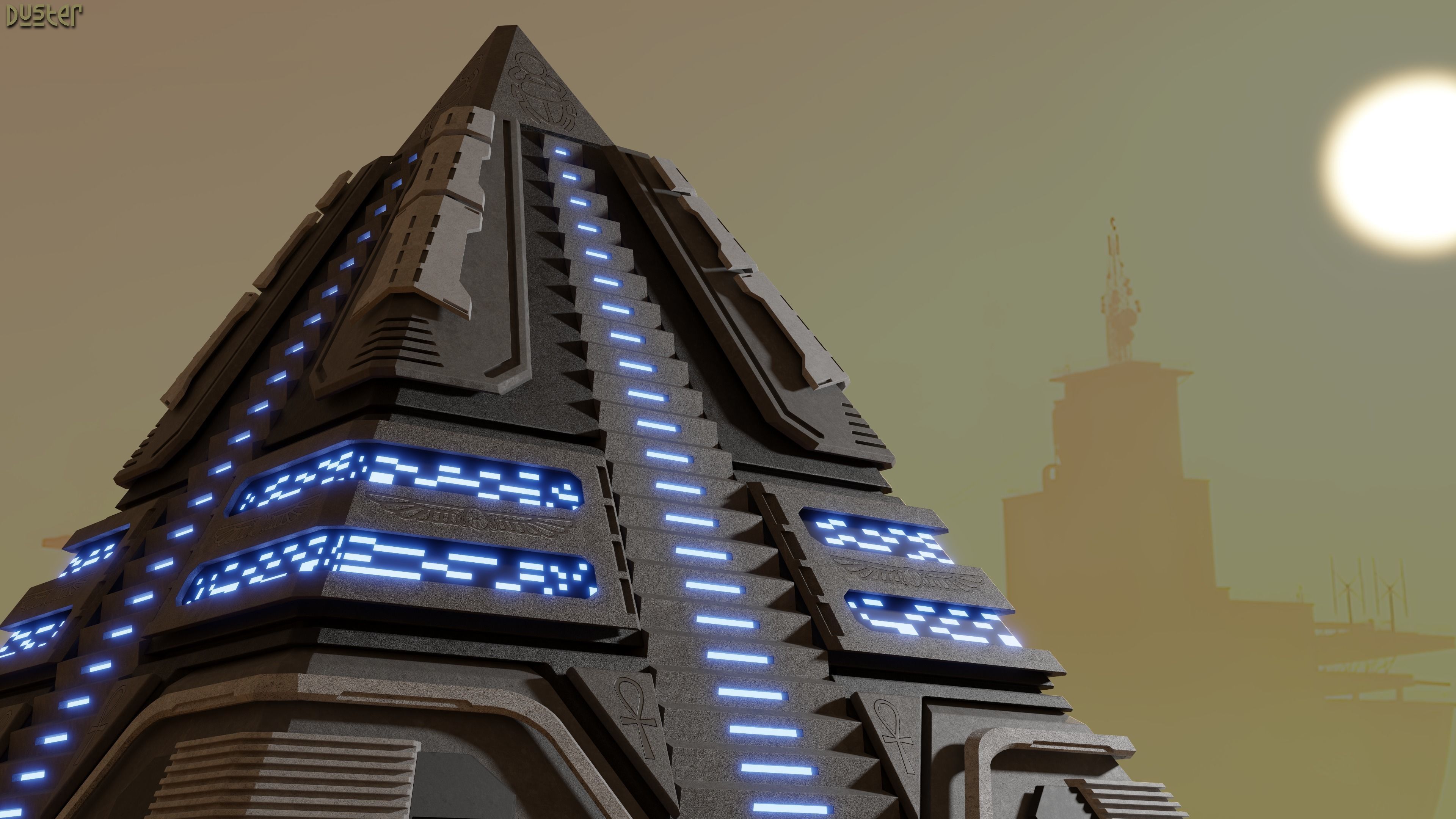 Pyramid Spaceship 3D model | CGTrader