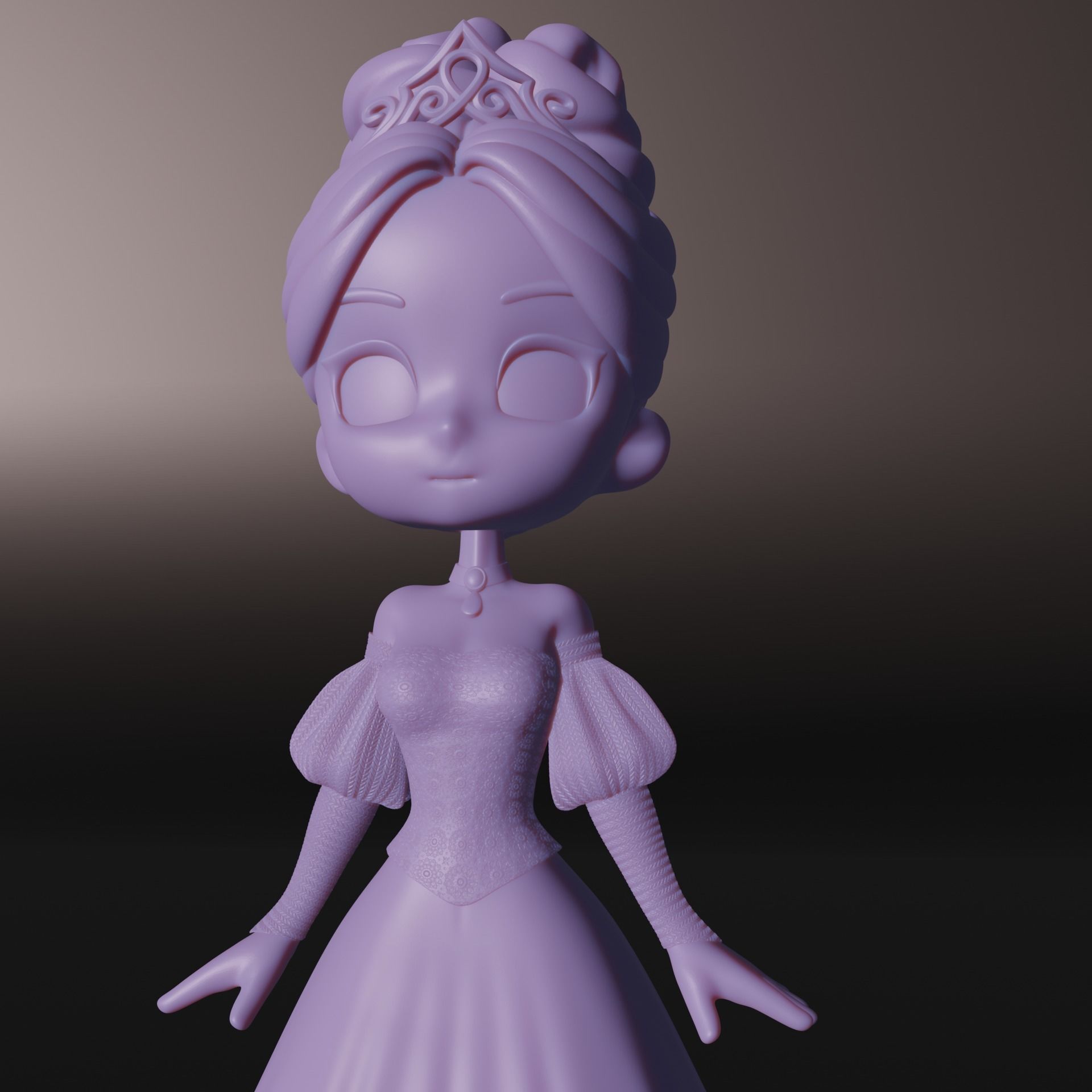 Doll Princess 3D model 3D printable | CGTrader
