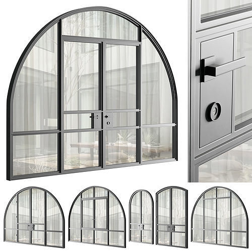 3D model Arched window and entrance door produced by European Window VR ...