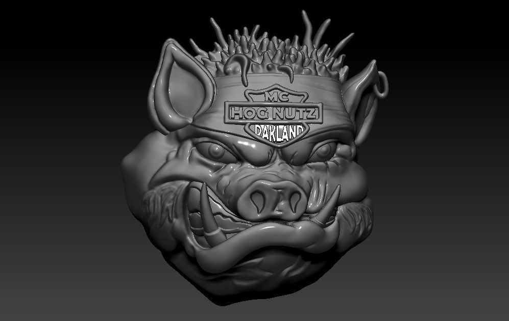 Hog Nuts boar 3D model 3D printable | CGTrader