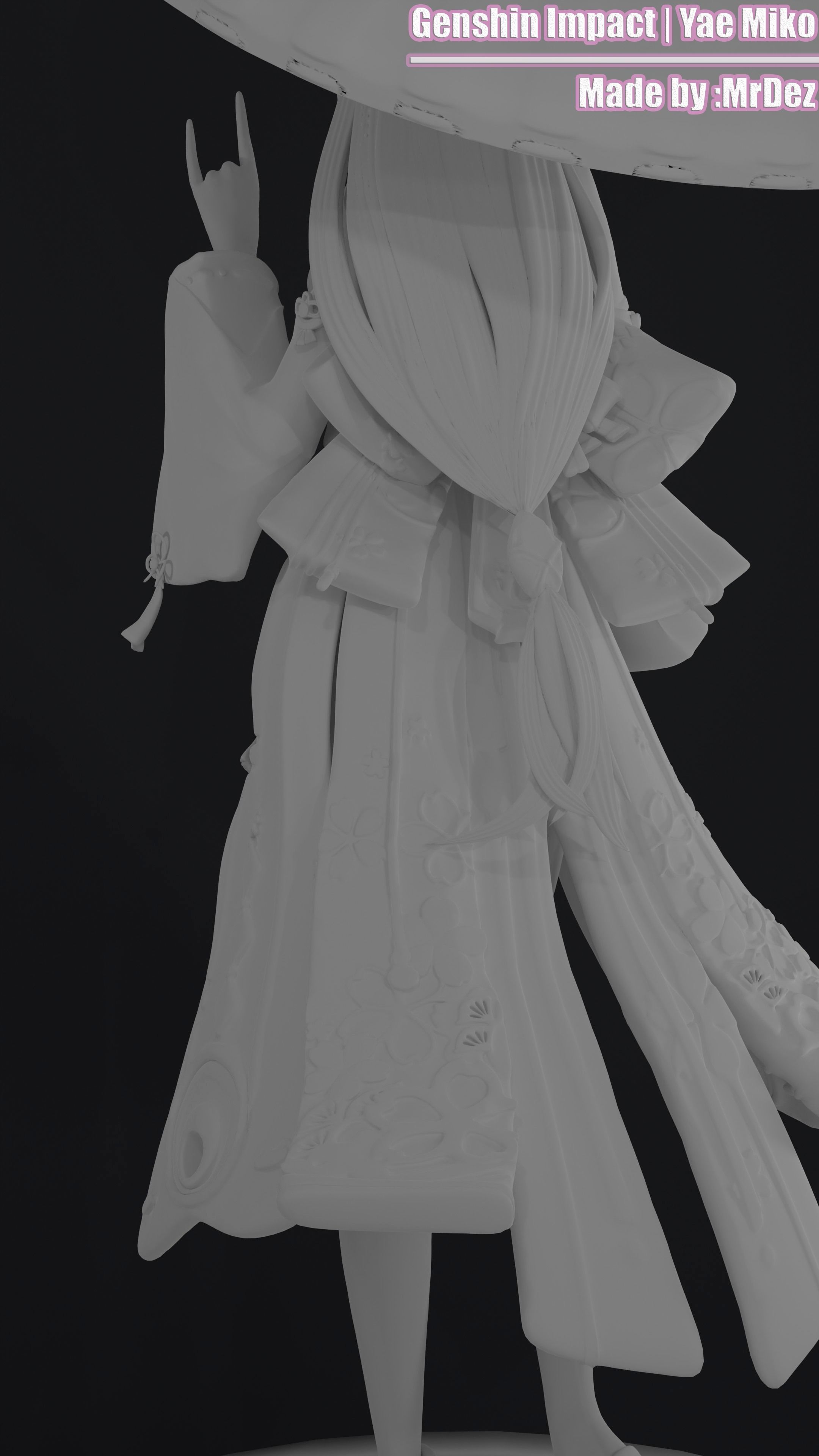 Yae Miko Genshin Impact 3D print model 3D model 3D printable | CGTrader