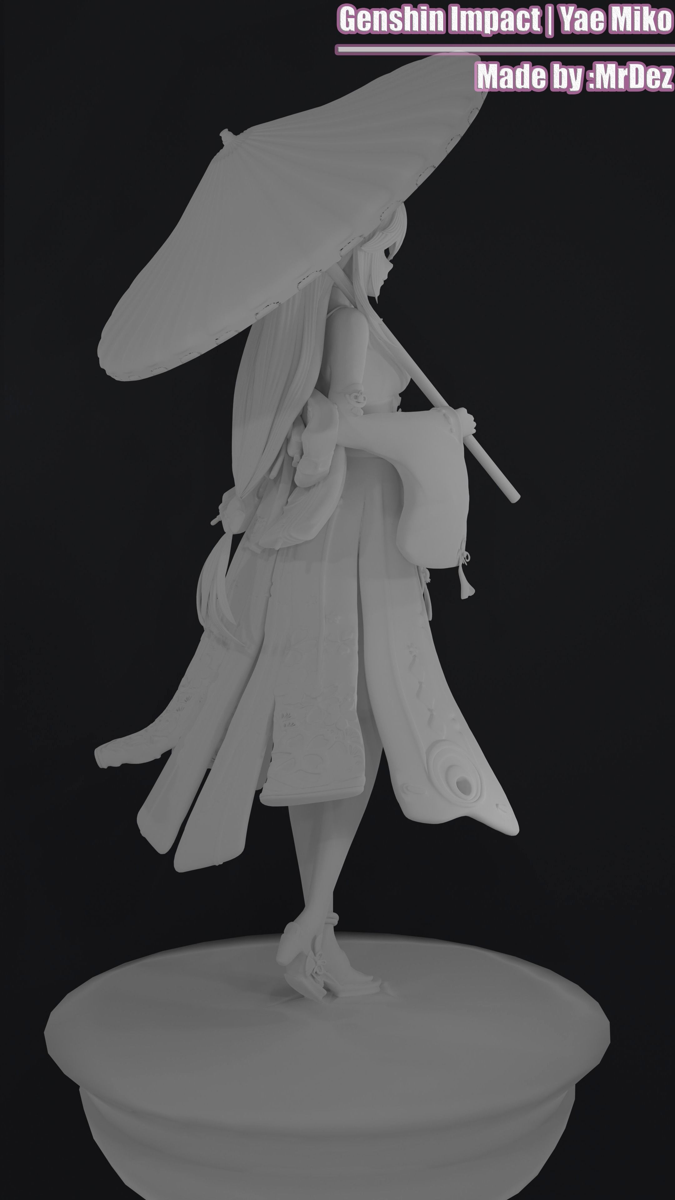 Yae Miko Genshin Impact 3D print model 3D model 3D printable | CGTrader