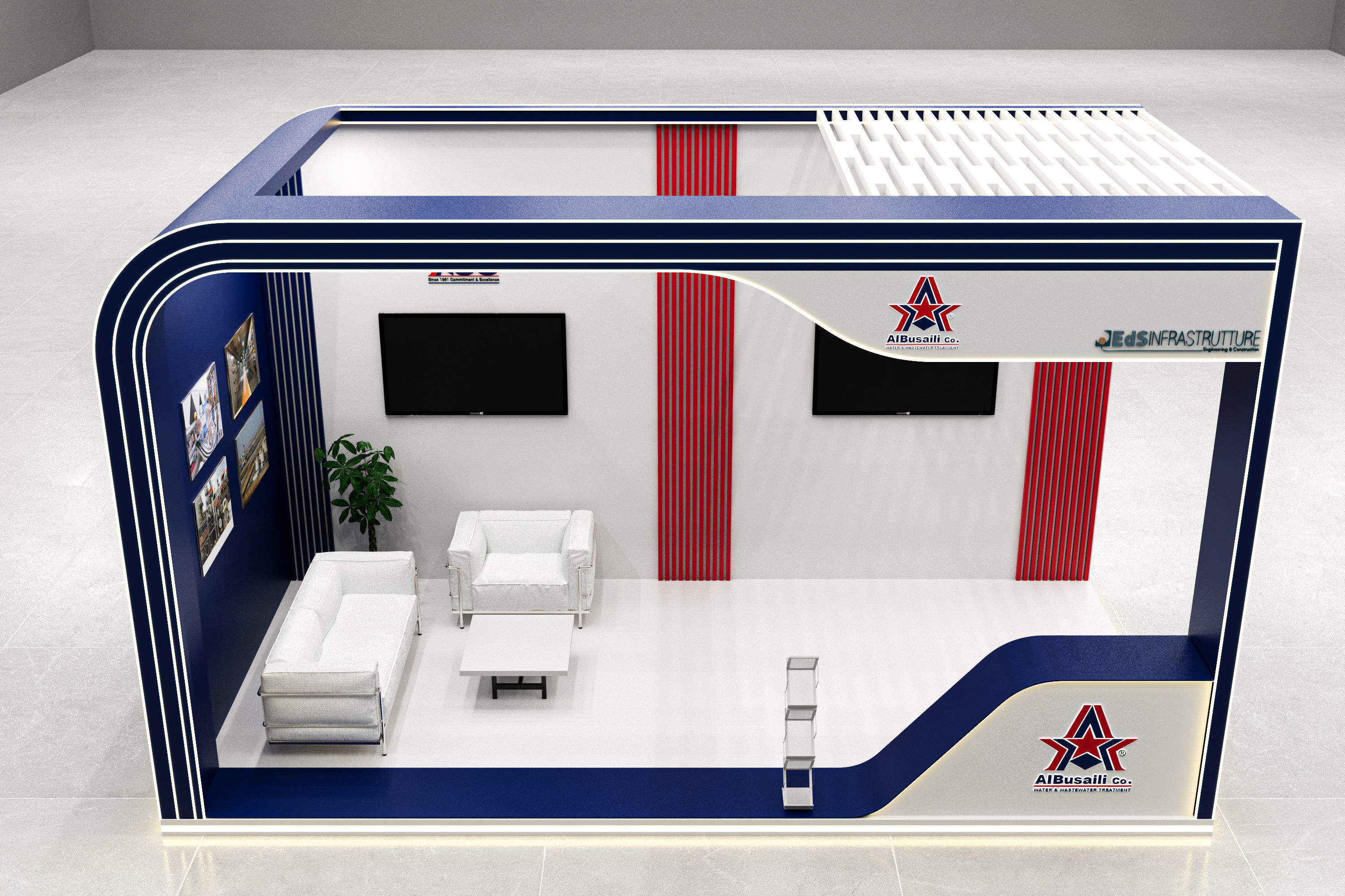 booth6x3 3D model rigged | CGTrader