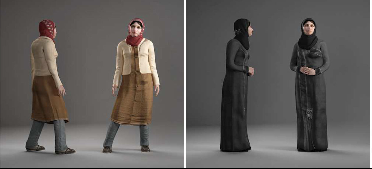 Saudi man and woman 3D model | CGTrader