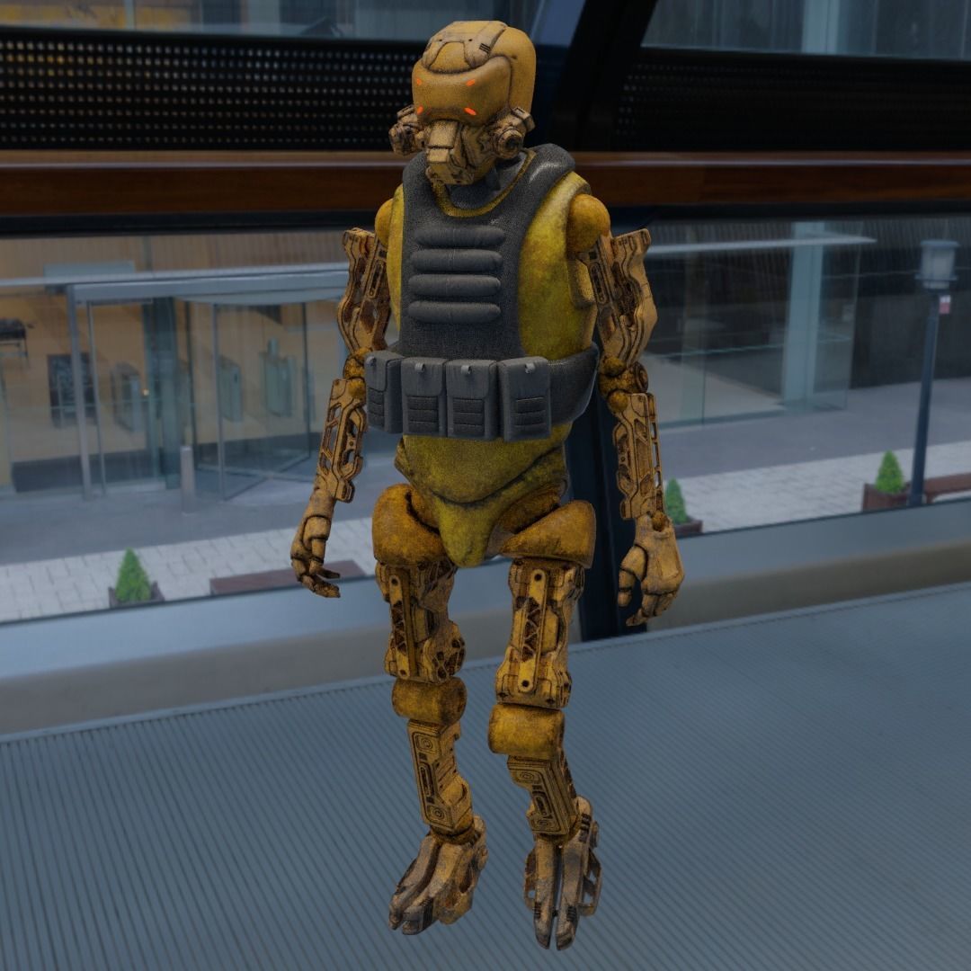 3D model Military robot guard VR / AR / low-poly | CGTrader