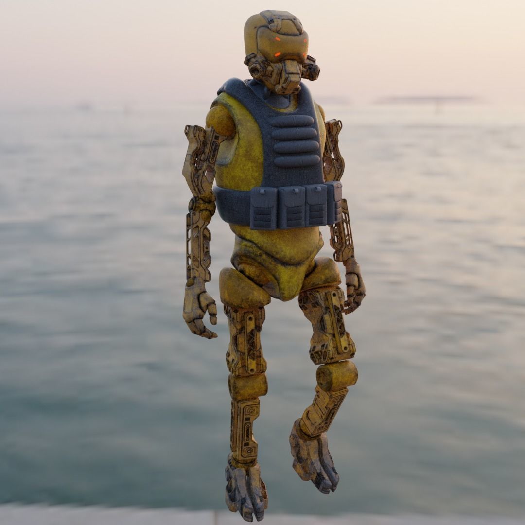 3D model Military robot guard VR / AR / low-poly | CGTrader