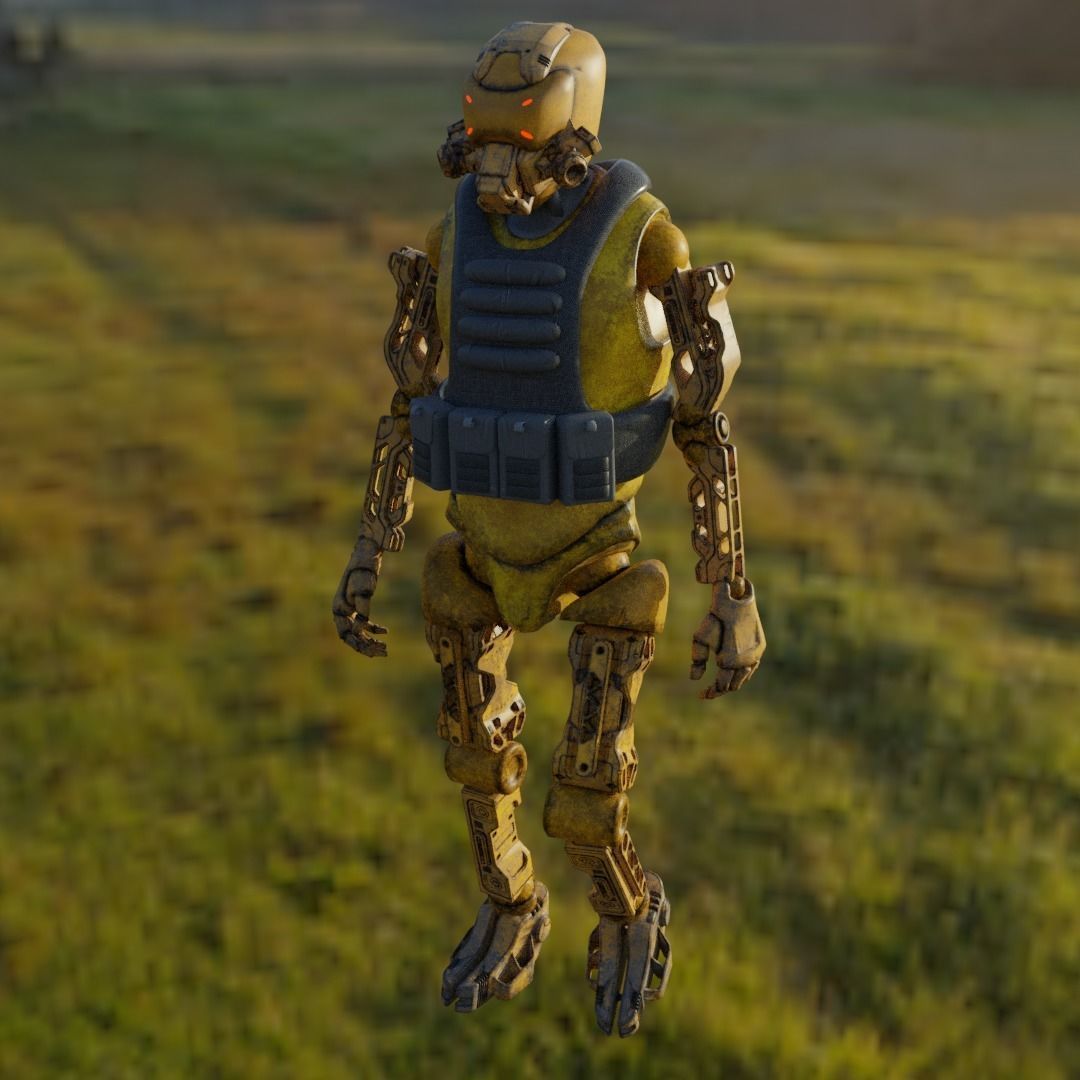 3D model Military robot guard VR / AR / low-poly | CGTrader
