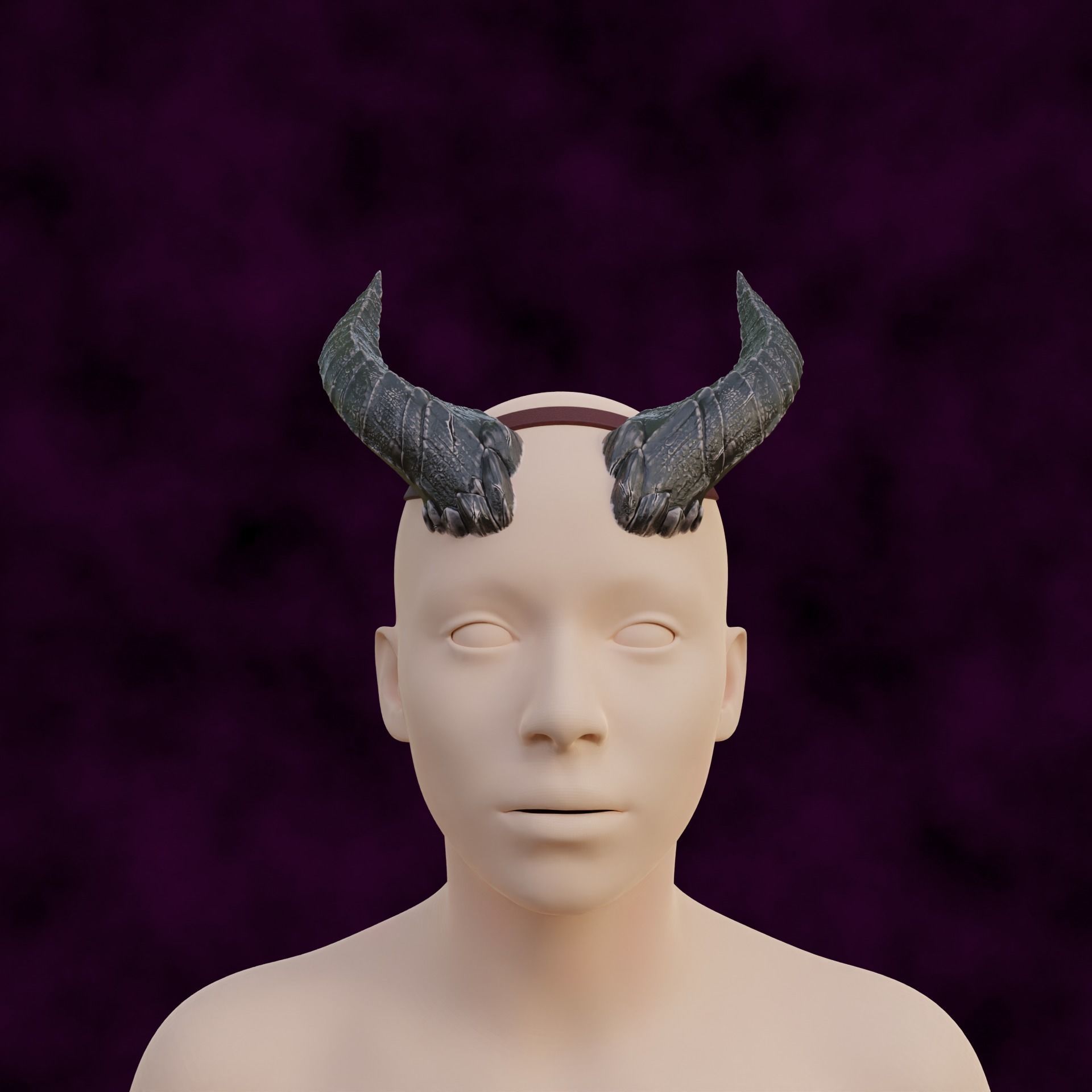 Fantasy Baleful Spikes Horns Set Baldurs Gate 3 3D model 3D printable ...