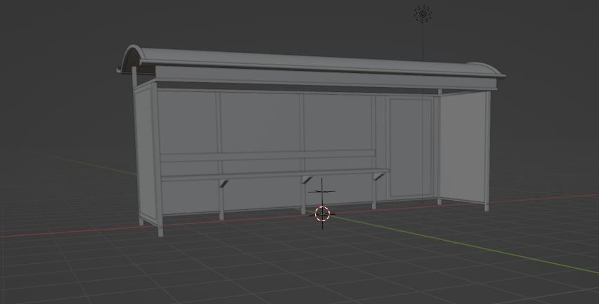 3D model bus stop VR / AR / low-poly | CGTrader