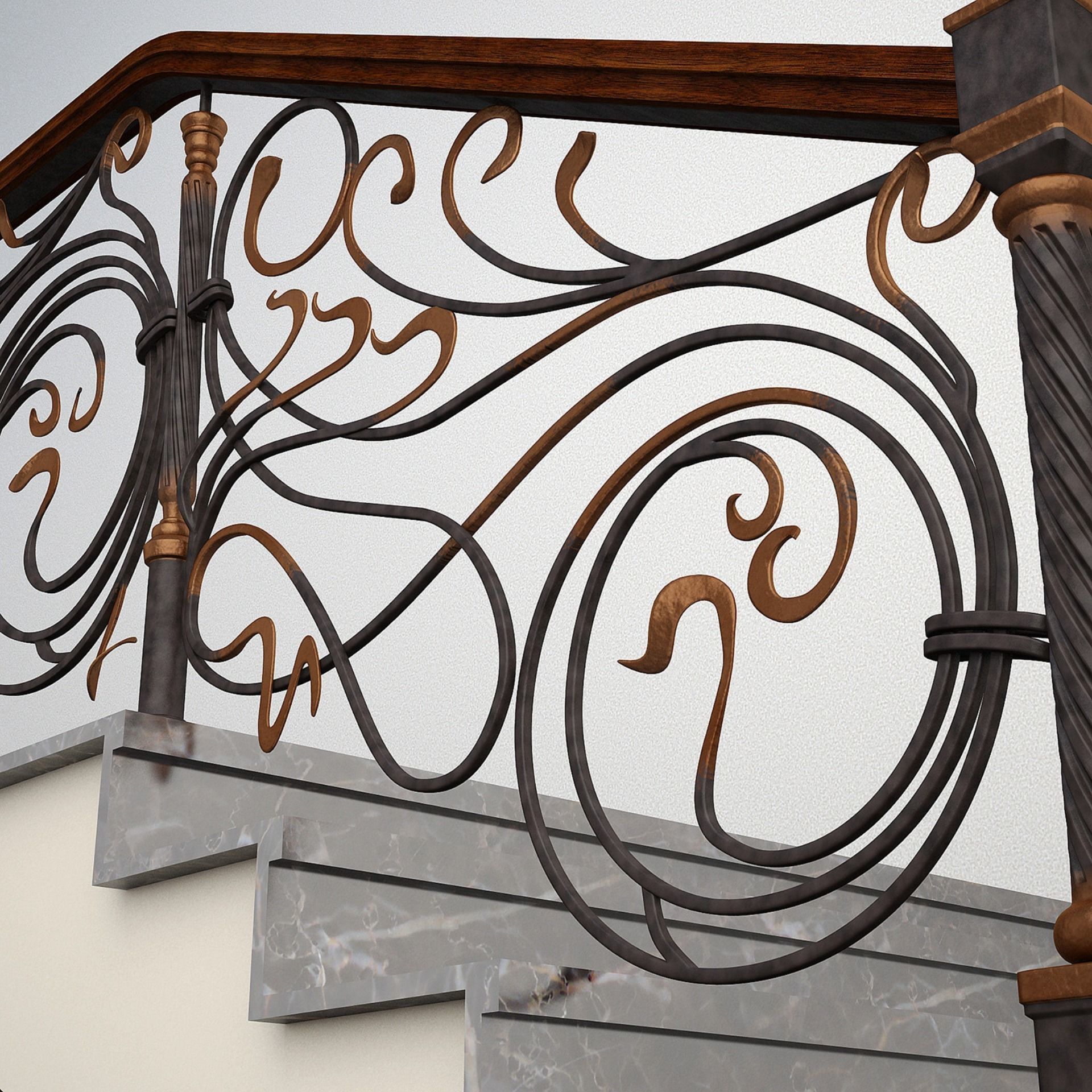 Railings Set 3D model | CGTrader